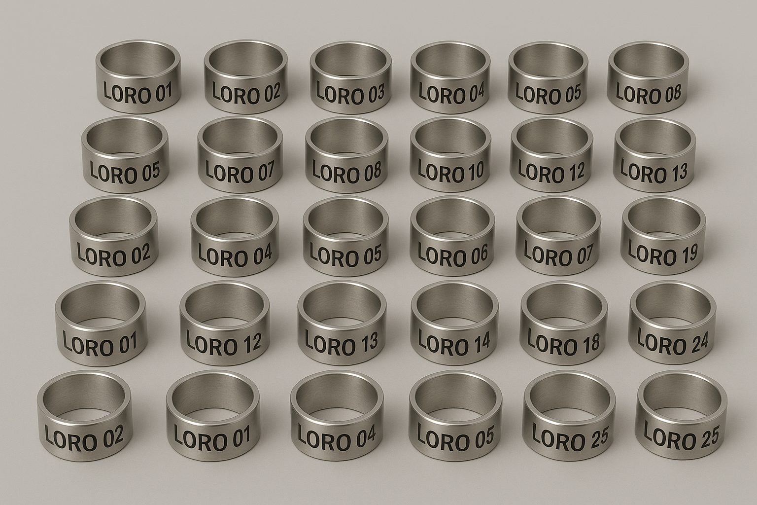 Bird Leg Rings – 25 Aluminum ID Rings for Easy Identification – loroindia