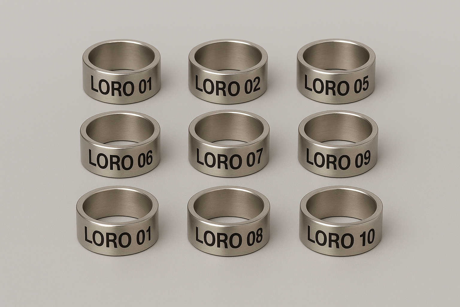 Bird leg band - 10 Stainless steel Rings per set Macaw and Grey parrot ...